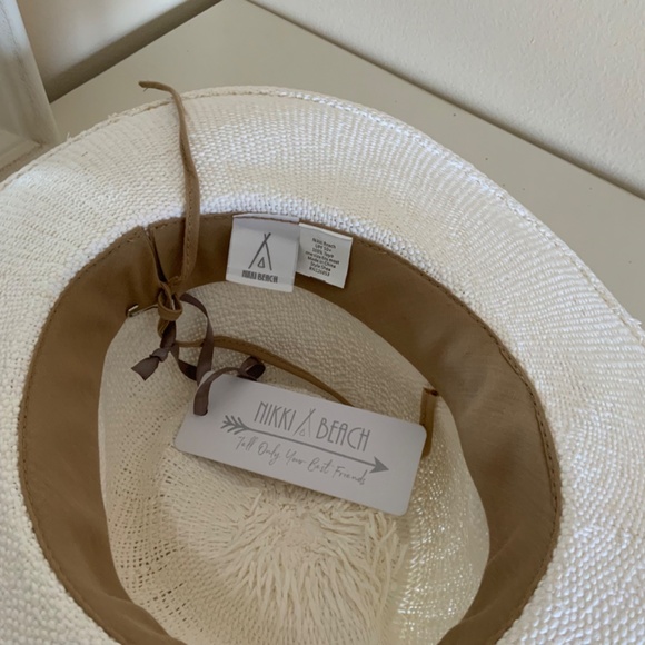 Nikki Beach | Accessories | Nikki Beach Shea White Tan Woven Upf 5 ...